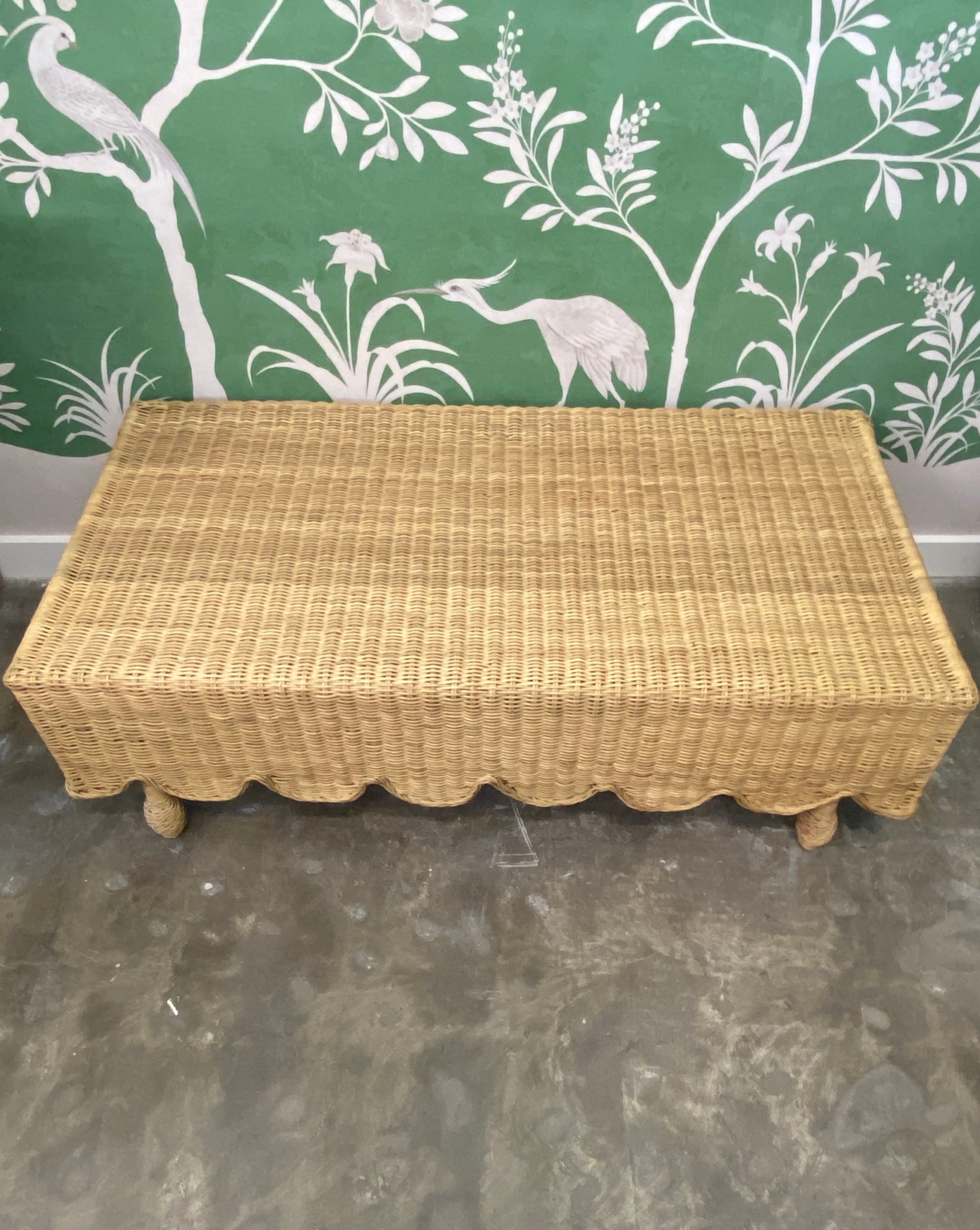 'Sophie' Rattan Scallop Coffee Table – Magnolia Interiors Australia